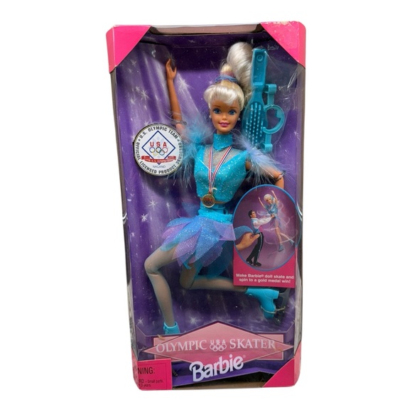 Barbie | Toys | Mattel Olympic Figure Skater Barbie Usa 851 1997 Skate ...